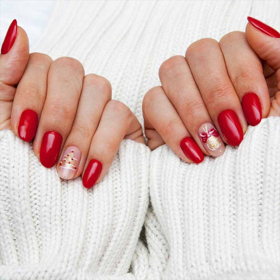 Unghie rosse Natalizie 2024: 170 immagini e idee per Natale