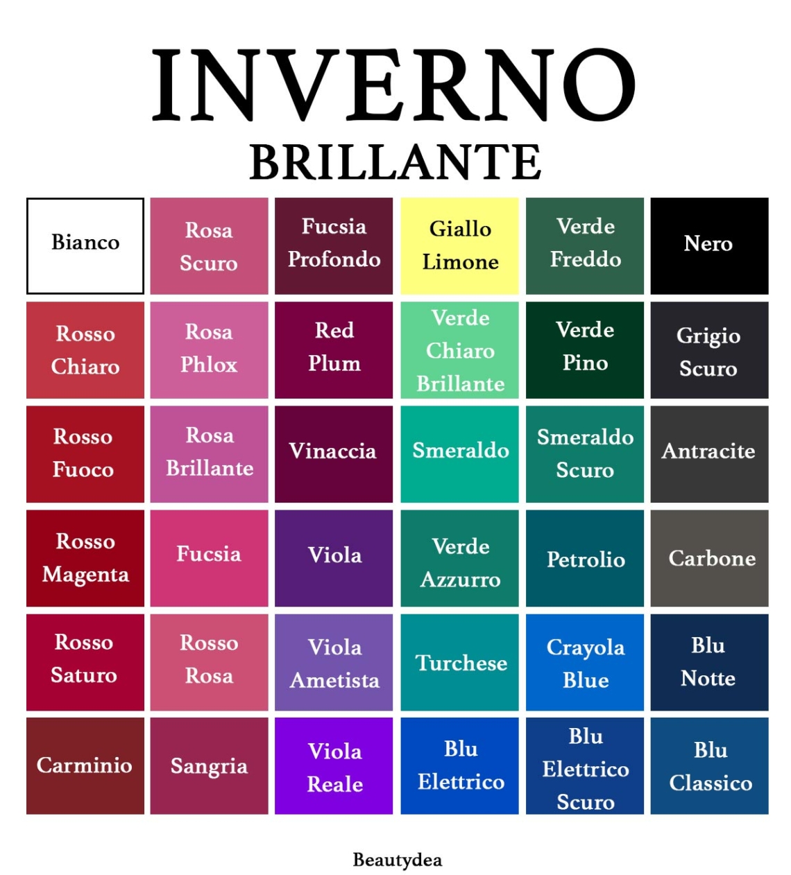 Inverno Armocromia: palette, sottogruppi e colori ideali