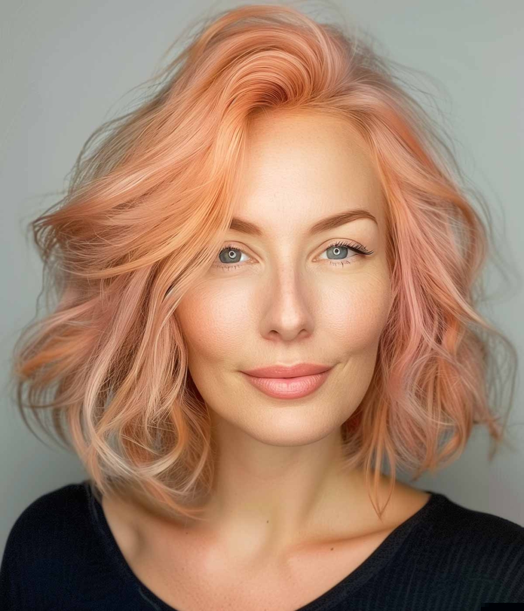 Peach fuzz colore capelli di tendenza: a chi sta bene, idee